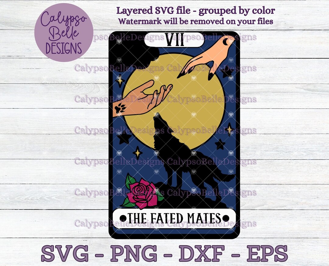 The Fated Mates Tarot Card Svg / Romance Book Tropes Svg / Shifter Svg ...