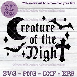 Creature of the Night / Goth in Training Svg / Spooky Baby Svg / Baby ...