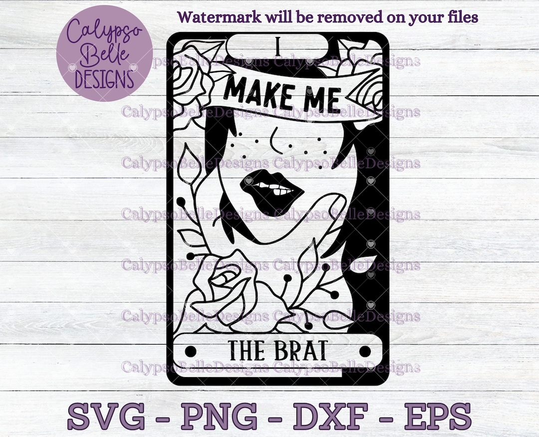 The Brat Tarot Card Svg, Spank Me Svg, STFUATTDLAGG Svg, Good Girl Svg ...