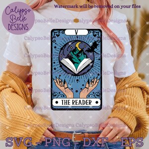 The Reader Tarot Card Svg / Book Svg / Fantasy Reader Tarot Svg ...