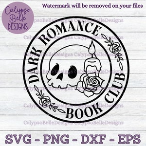 Dark Romance Book Club Svg / Trigger Warning Svg / Librarian Svg ...