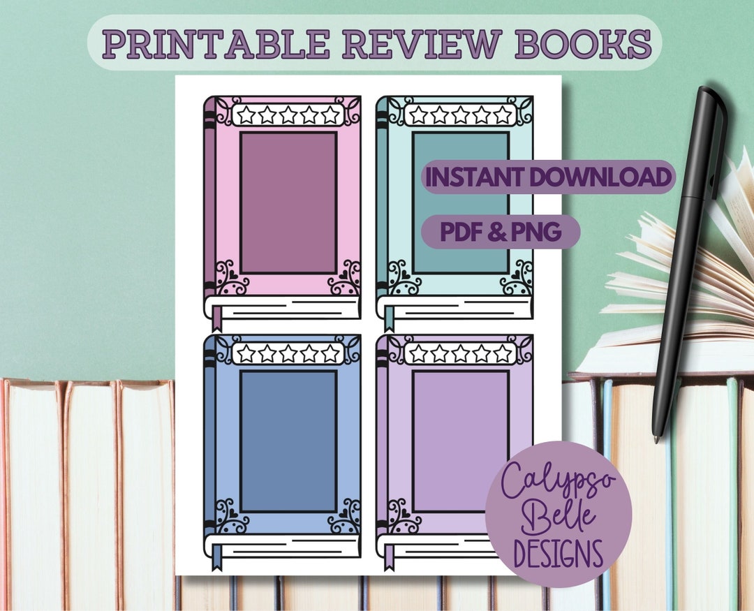 Book Review Printable With Rating, Bookish Printable, Journal Printable ...