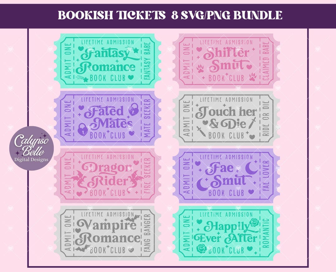 Book SVG Bundle, Book Tropes, Spicy Book PNG, Fantasy Romance Bundle ...