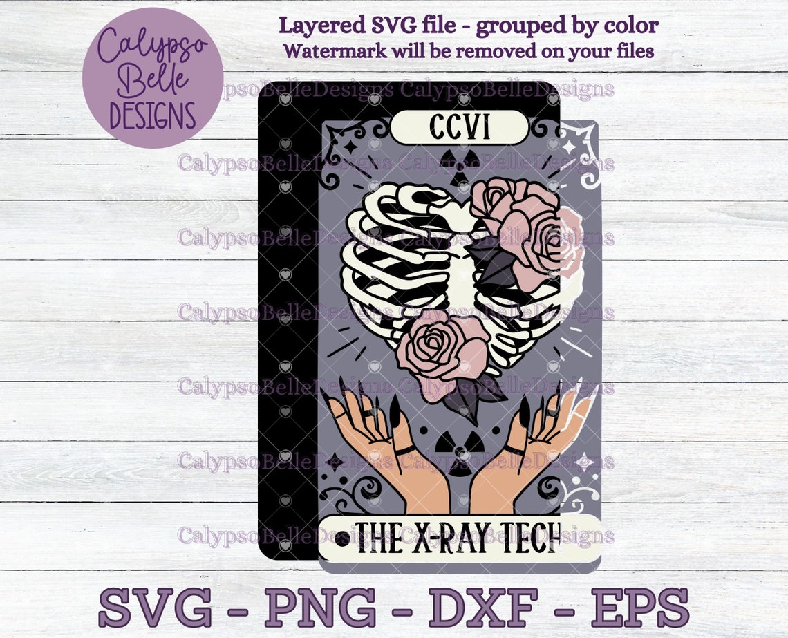 The X-ray Tech Tarot Card Svg / Xray Svg / Radiology Svg / X-ray Tech ...