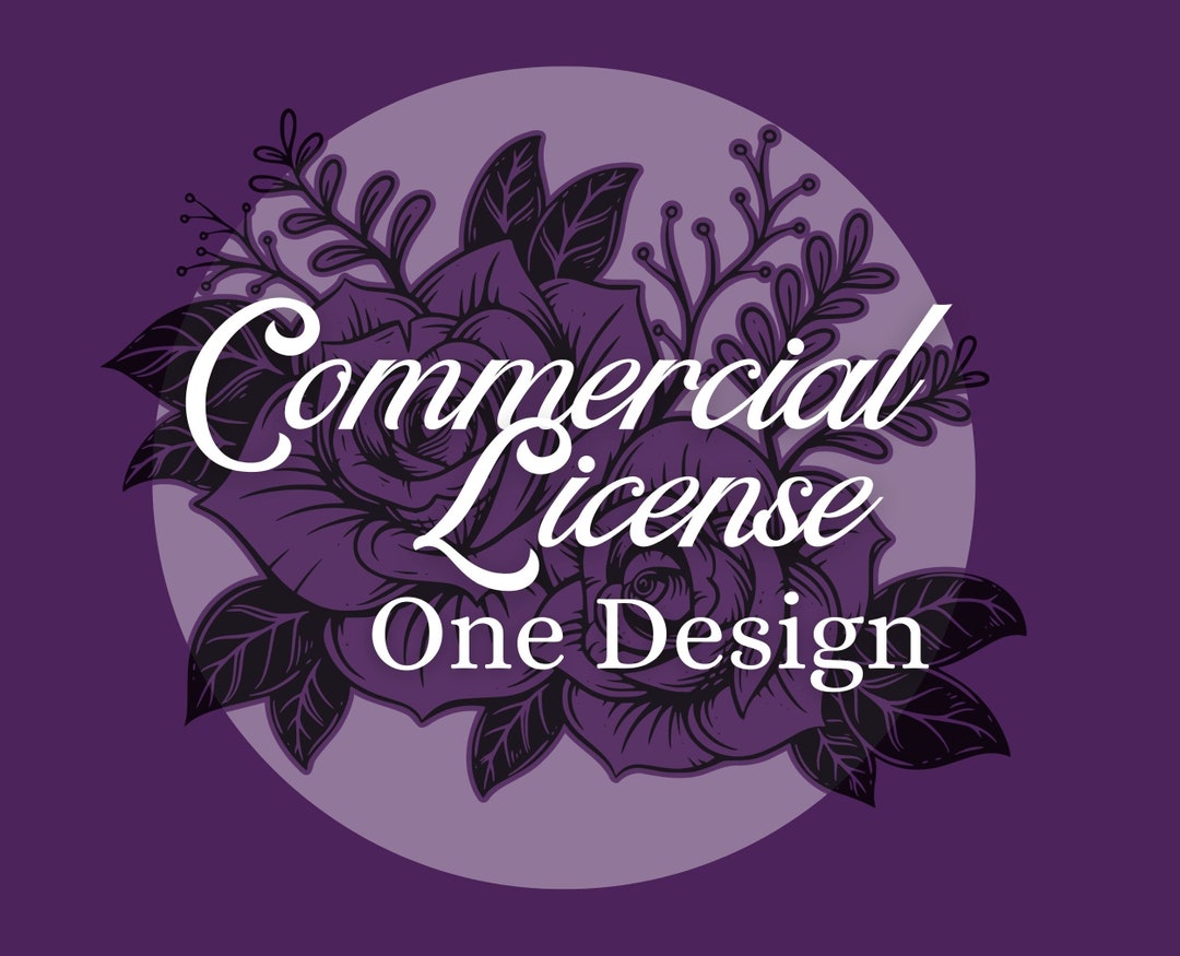 Commercial License for ONE SVG/PNG Design - Etsy