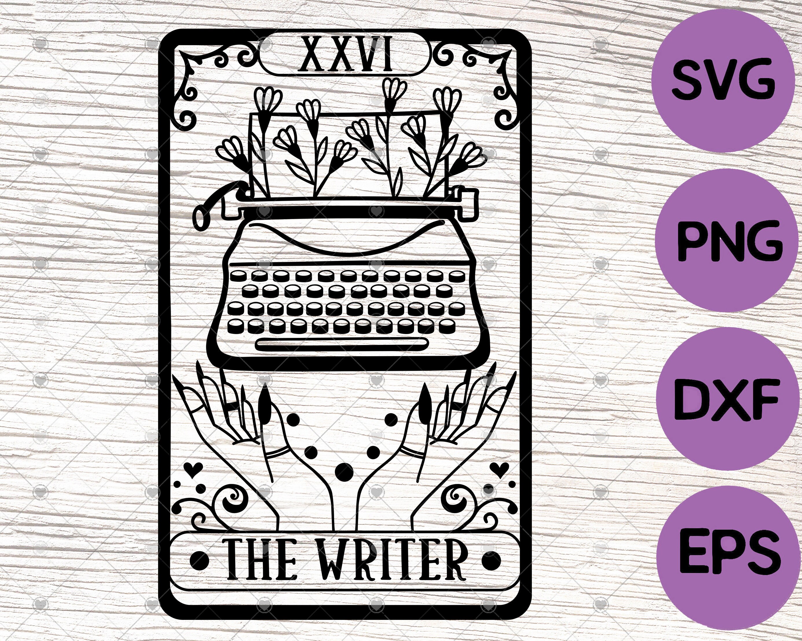 The Writer Tarot Card Svg / Author Svg / Writer Svg / Author - Etsy