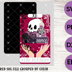 The Dark Romance Reader Tarot Card Svg / Dark Romance Book Svg - Etsy