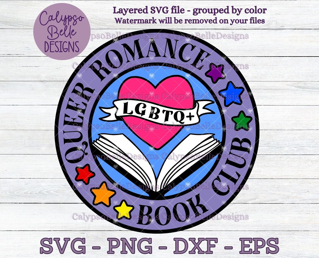 Queer Romance Book Club Svg / LGBT Pride Svg / LGBTQ+ Romance Svg ...