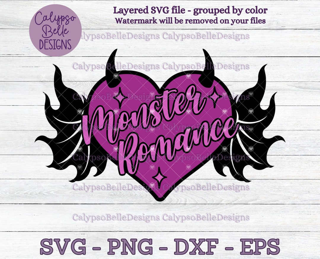 Monster Romance Svg, Romance Reader Svg, Smut Reader Svg, Paranormal ...