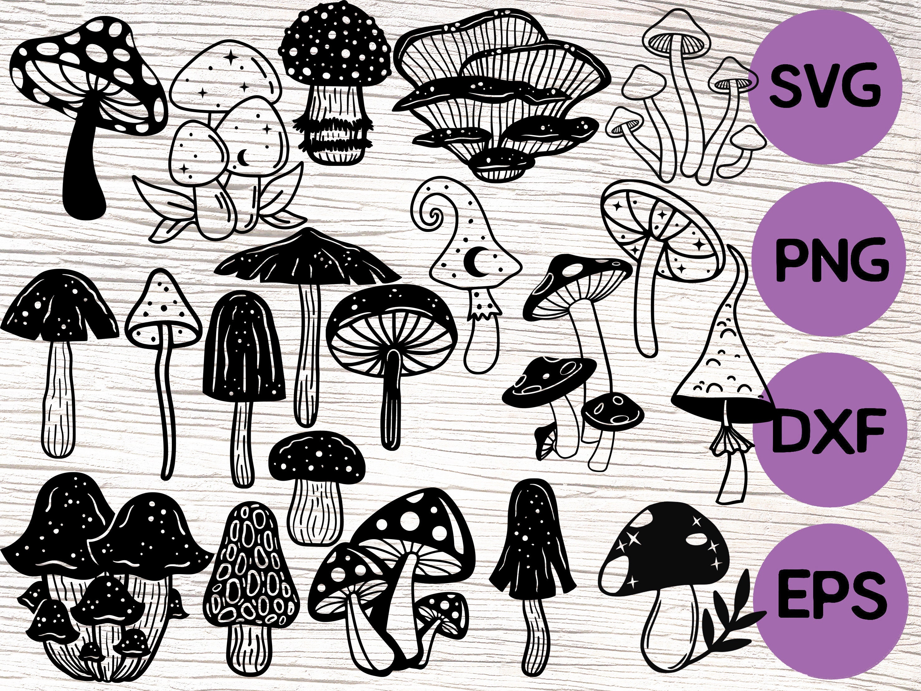 Mushroom Svg Bundle / Magic Mushroom Svg / Cottagecore Svg / - Etsy Canada