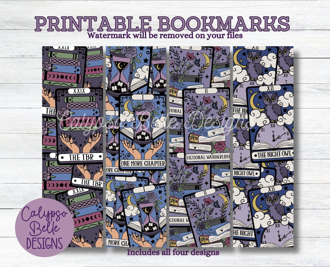 Tarot Card Bookmarks / Spicy Bookmarks / Digital Printable Bookmarks ...