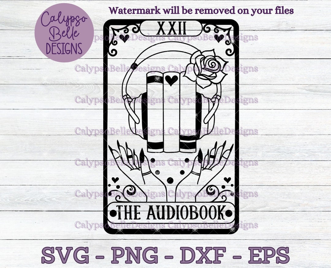 The Audiobook Tarot Card Svg / Romance Spicy Book Svg / Spicy Svg ...