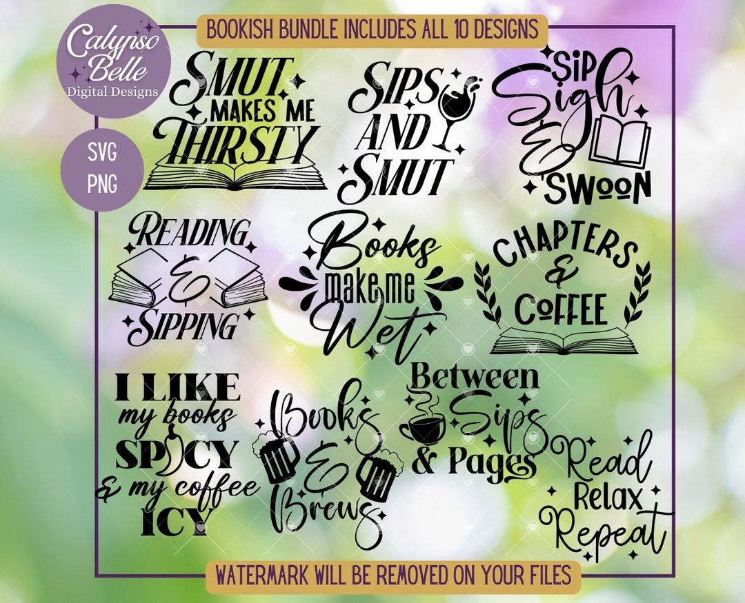 Bookish Bundle Svg, Bookish Tumbler Svg, Book Svg, Bookish Svg, Book ...
