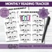 Reading Log Printable, Instant Download Printable Tracker, Reading Log ...