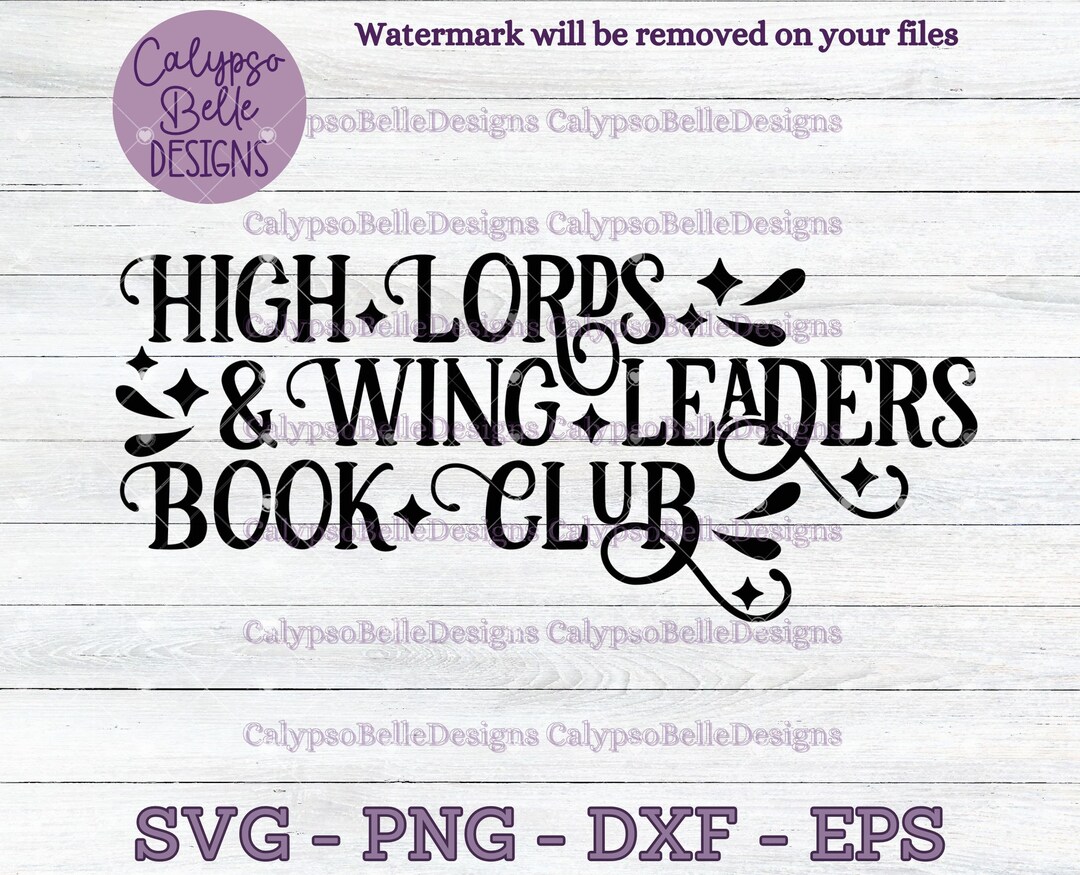 High Lords & Wing Leaders Book Club Svg / Fantasy Book Club ...