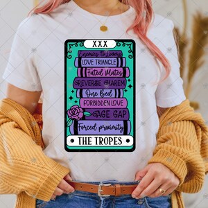 Book Tropes Tarot Card Svg / Romance Smut Book Svg / Enemies to Lovers ...