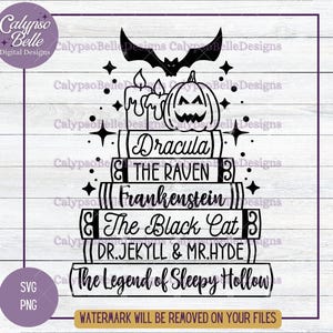 Spooky Book Club SVG: Halloween Horror Books (digital Download) - Etsy