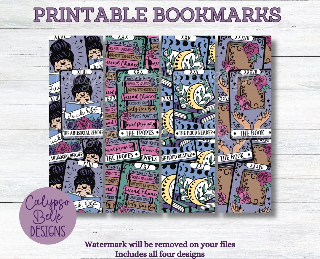 Tarot Card Bookmarks / Spicy Bookmarks / Digital Printable Bookmarks ...