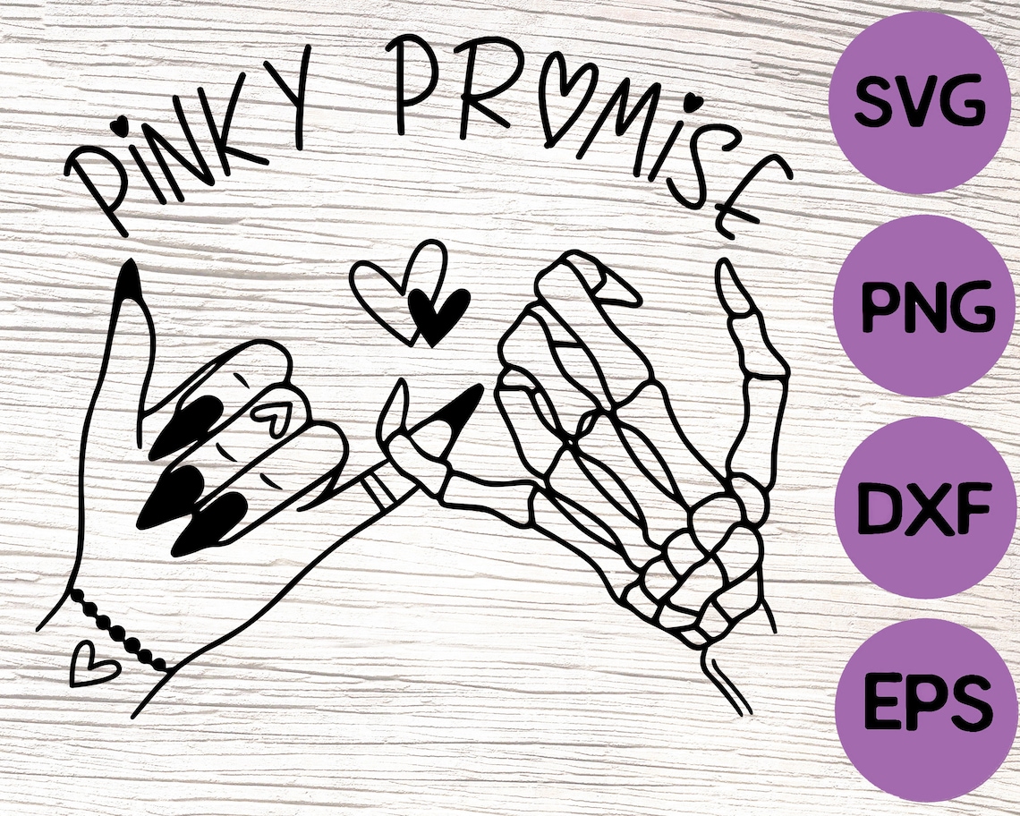 Pinky Promise Svg / Vibing With My Demons / Pinky Svg / Emo - Etsy