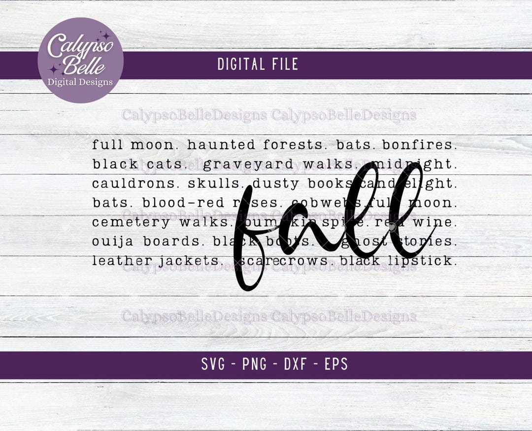 Fall Words Svg, Fall Svg, Cozy Sweater Svg, Spooky Season Png, Witchy ...