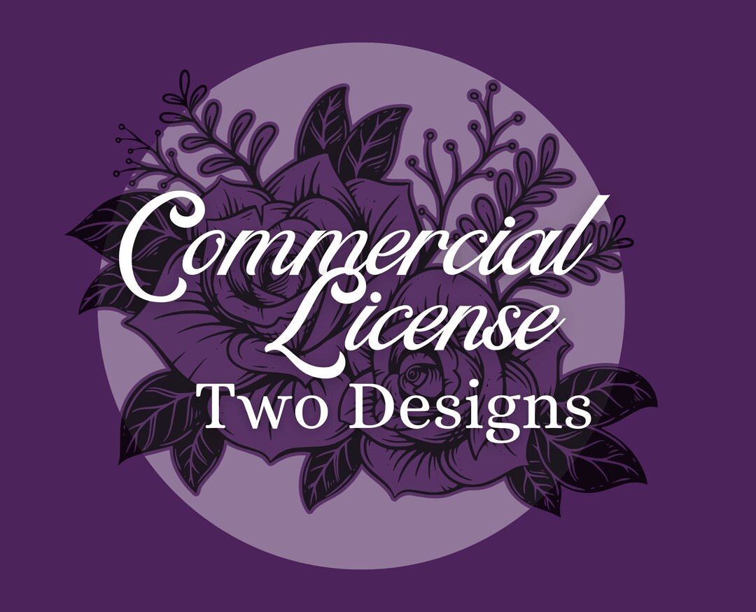Commercial License for TWO SVG/PNG Designs - Etsy