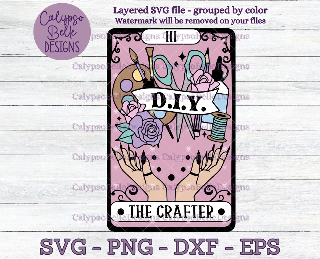 The Crafter Tarot Card Svg, Crafter Svg, DIY Svg, Crafting Svg ...