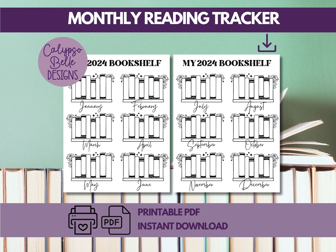 Reading Log Printable, Instant Download Printable Tracker, Reading Log ...