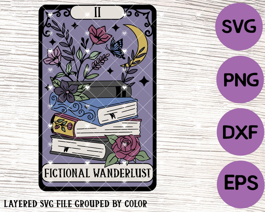 Fictional Wanderlust Tarot Card Svg / Romance Book Svg / - Etsy