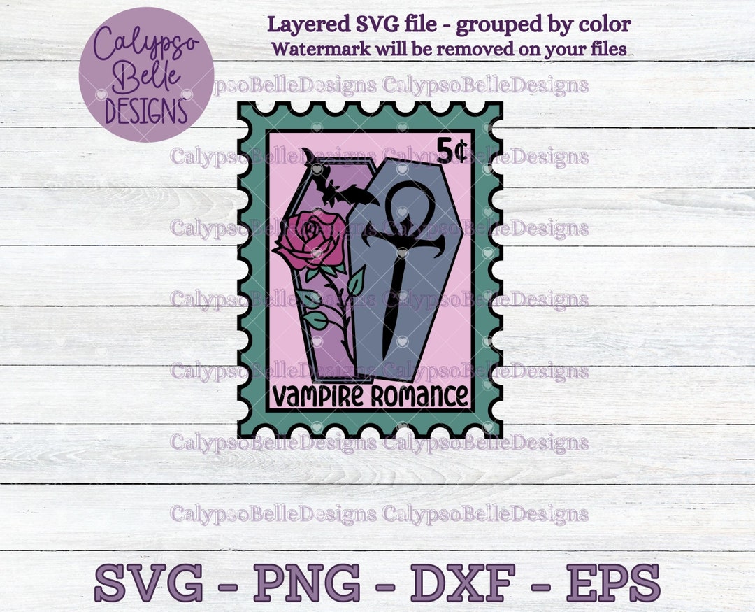 Vampire Romance Trope, Book Svg, Reading Svg, Bookish Trope Stamps Svg ...