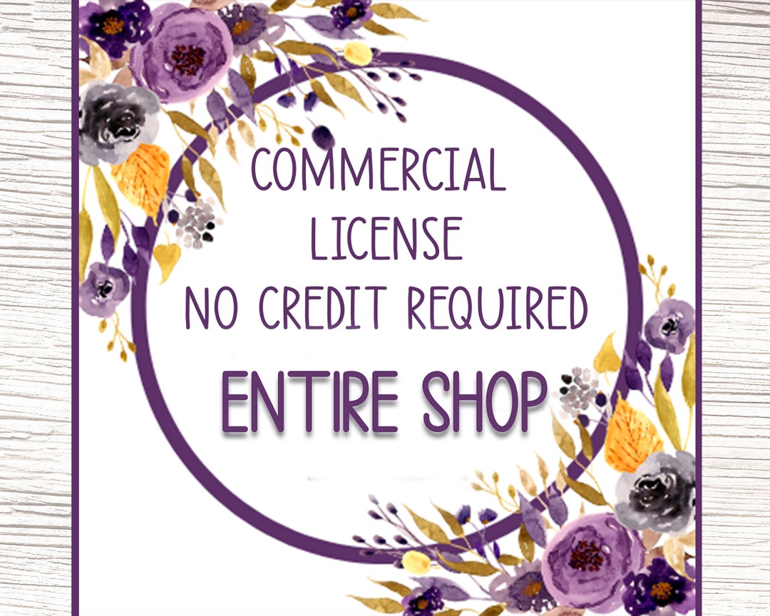Commercial License for Entire Shop - Etsy