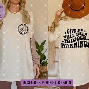 Give Me All the Trigger Warnings Svg / Reader Svg / Bookish Svg / Wavy ...