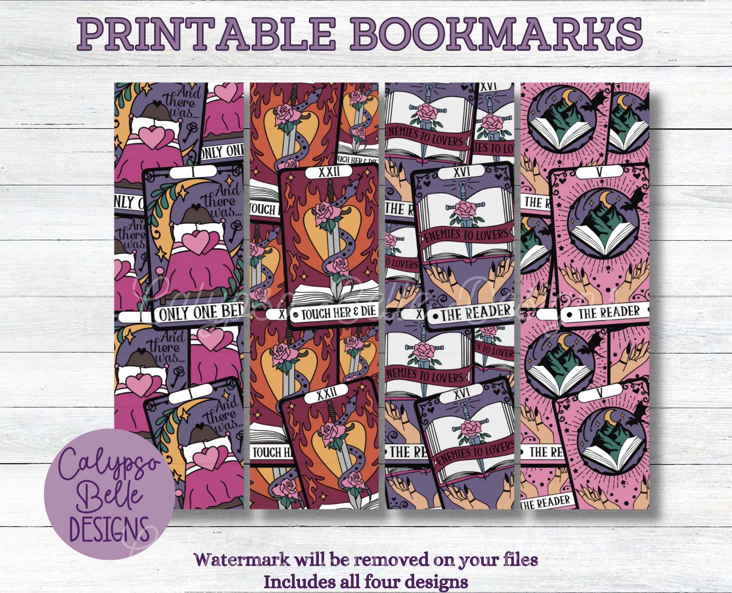 Tarot Card Bookmarks / Spicy Bookmarks / Digital Printable Bookmarks ...