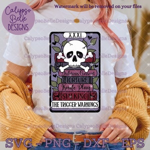 The Trigger Warnings Tarot Card Svg / Book Tropes Svg / Romance Smut ...