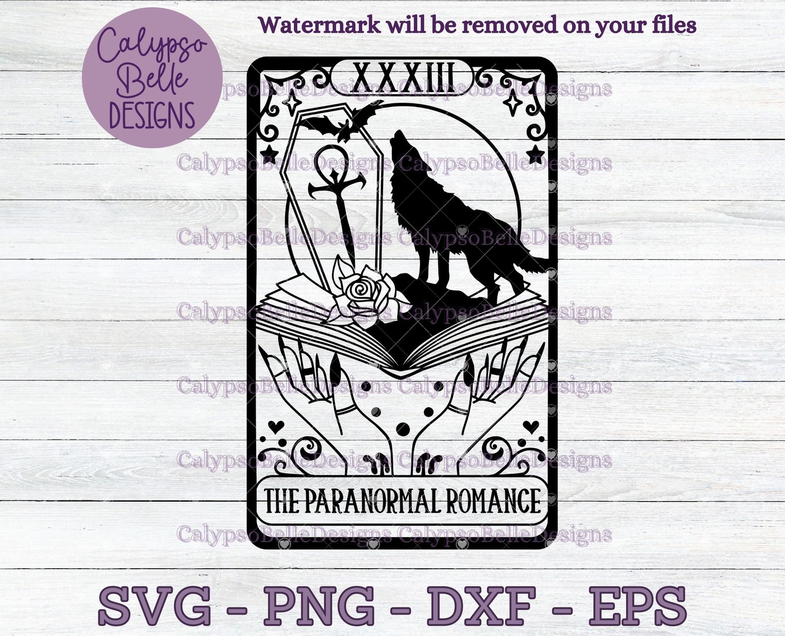 The Paranormal Romance Tarot Card Svg / Romance Book Tropes Svg ...