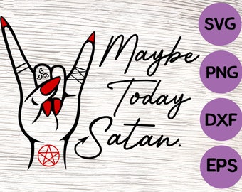 Not Today Devil Svg - Etsy