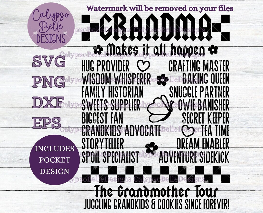 Grandma Tour Svg, Funny Grandma Svg, Granny Svg, Mother's Day Svg ...