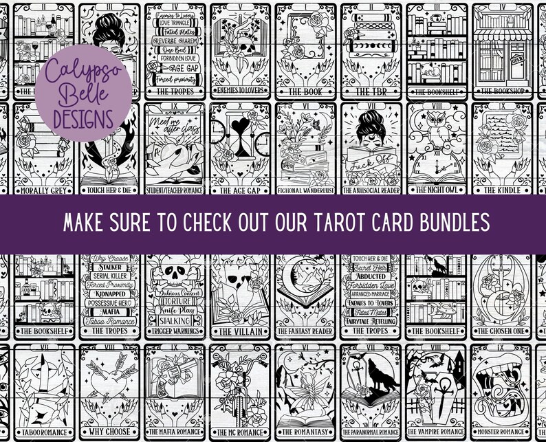 Book Tropes Tarot Card Svg, Romance Smut Book Svg, Enemies to Lovers ...