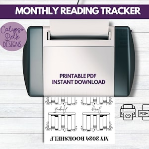 Reading Log Printable, Instant Download Printable Tracker, Reading Log ...