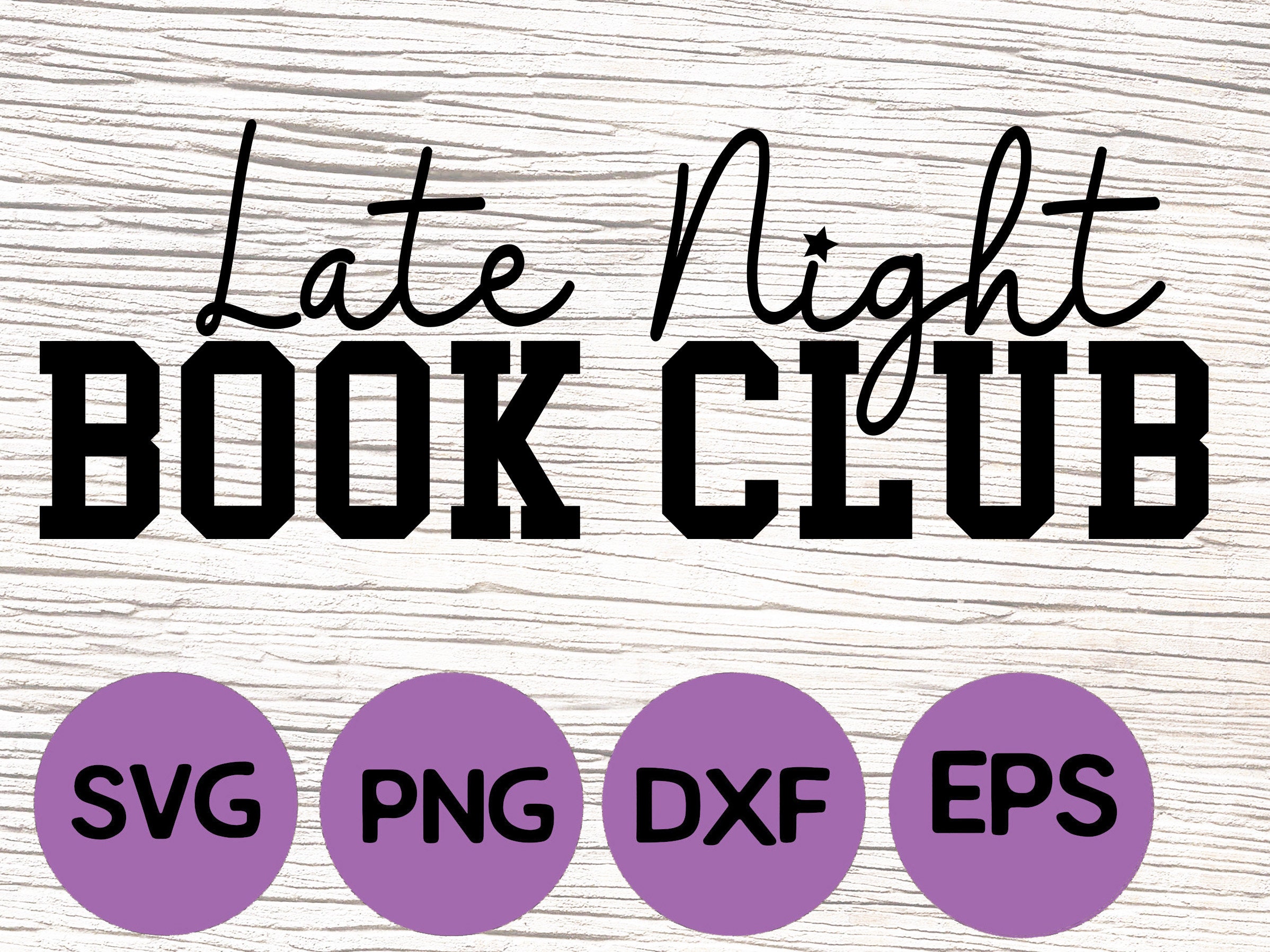 Book Club Svg / Late Night Book Club / Book Lover Svg / - Etsy
