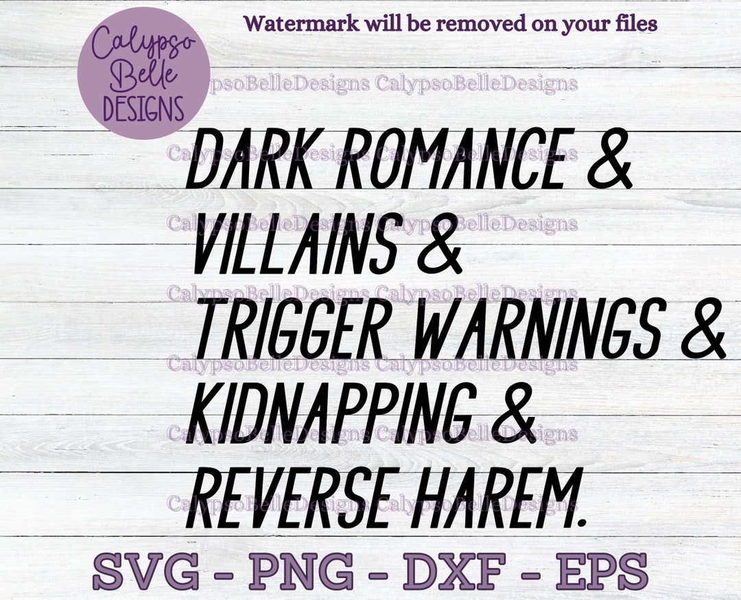 Dark Romance Tropes Svg / Villains Svg / Book Tok Svg / Smut Reader Svg ...
