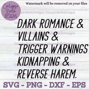 Dark Romance Tropes Svg / Villains Svg / Book Tok Svg / Smut Reader Svg ...