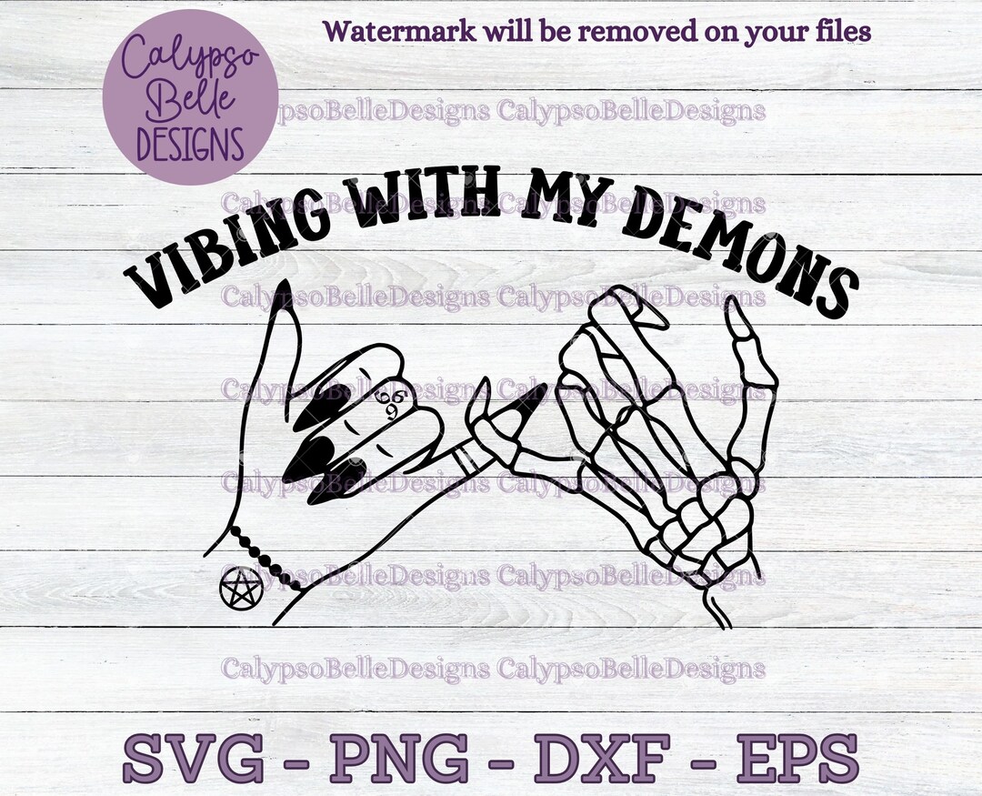 Vibing With My Demons / It’s a Vibe Svg / Pinky Promise / Emo Gothic ...