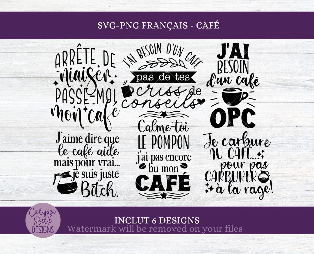 SVG Francais, French SVG, Café Svg, French Coffee SVG, Svg Café, Png ...