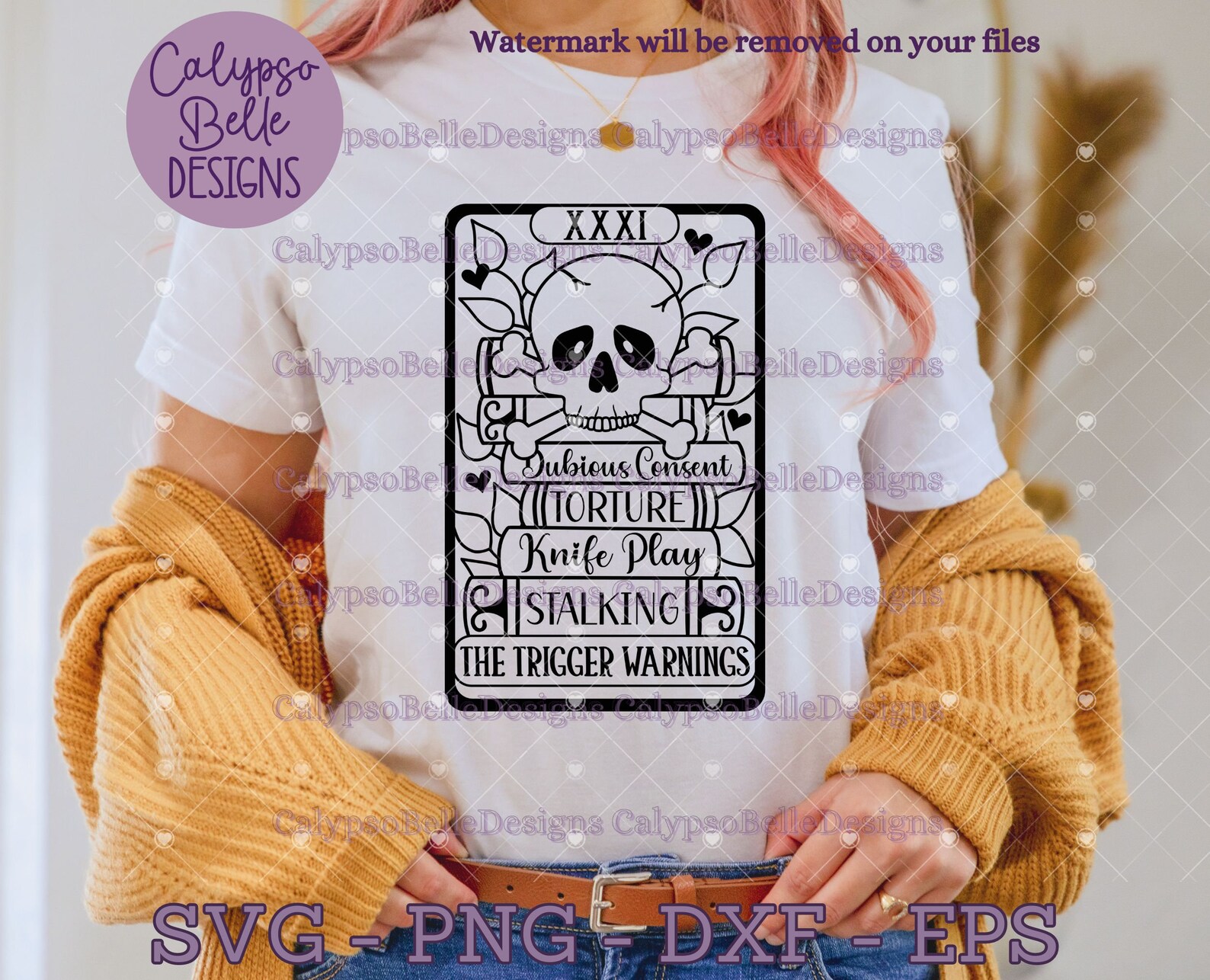The Trigger Warnings Tarot Card Svg / Book Tropes Svg / Romance Smut ...