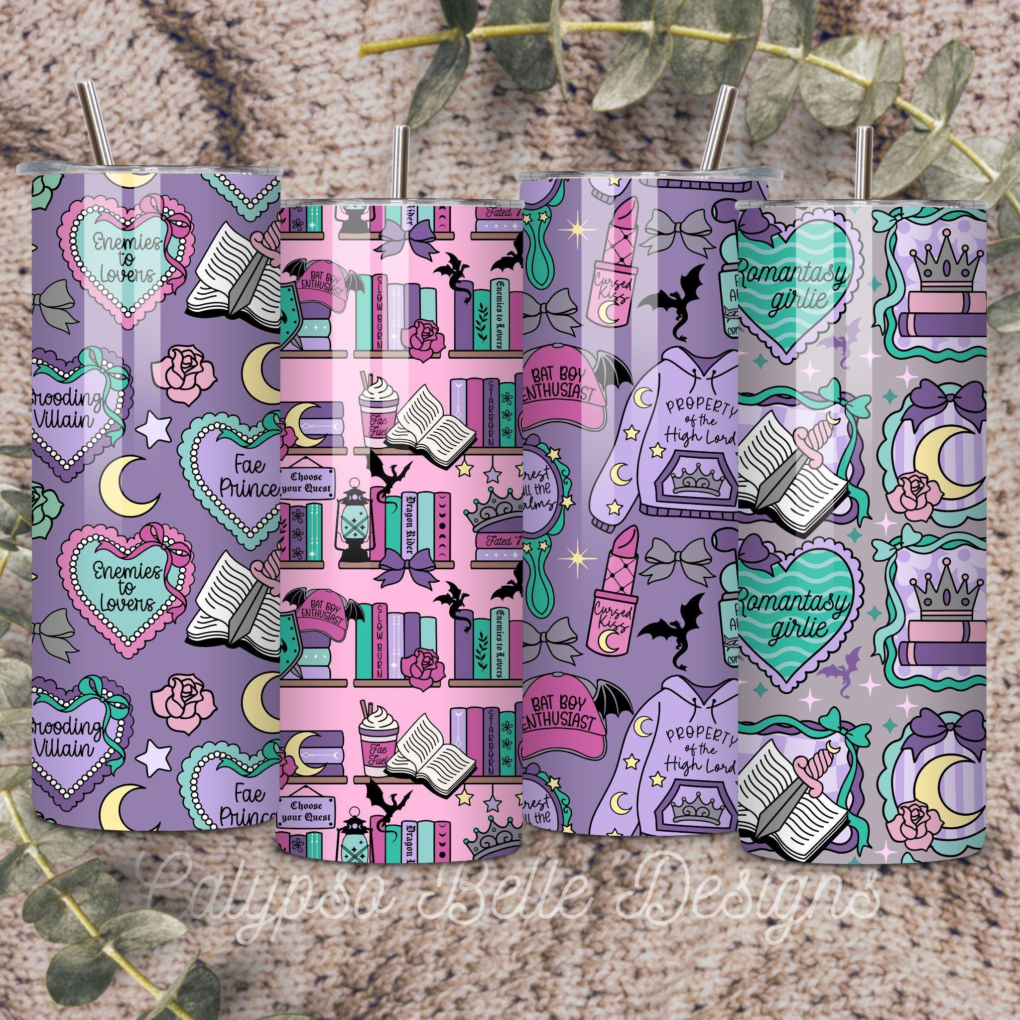 Fantasy Romance Seamless Pattern: Romantasy Png, Bookish Pattern ...