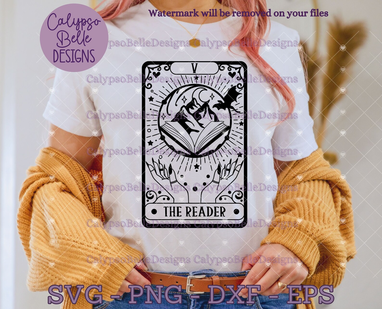 The Reader Tarot Card Svg / Book Svg / Fantasy Reader Tarot Svg ...