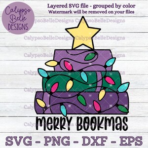 Merry Bookmas Svg / Bookish Christmas Svg / Booktok Svg / Romance ...