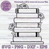 Stack of Books Vector Illustration, Books SVG, Books PNG, Book Art ...