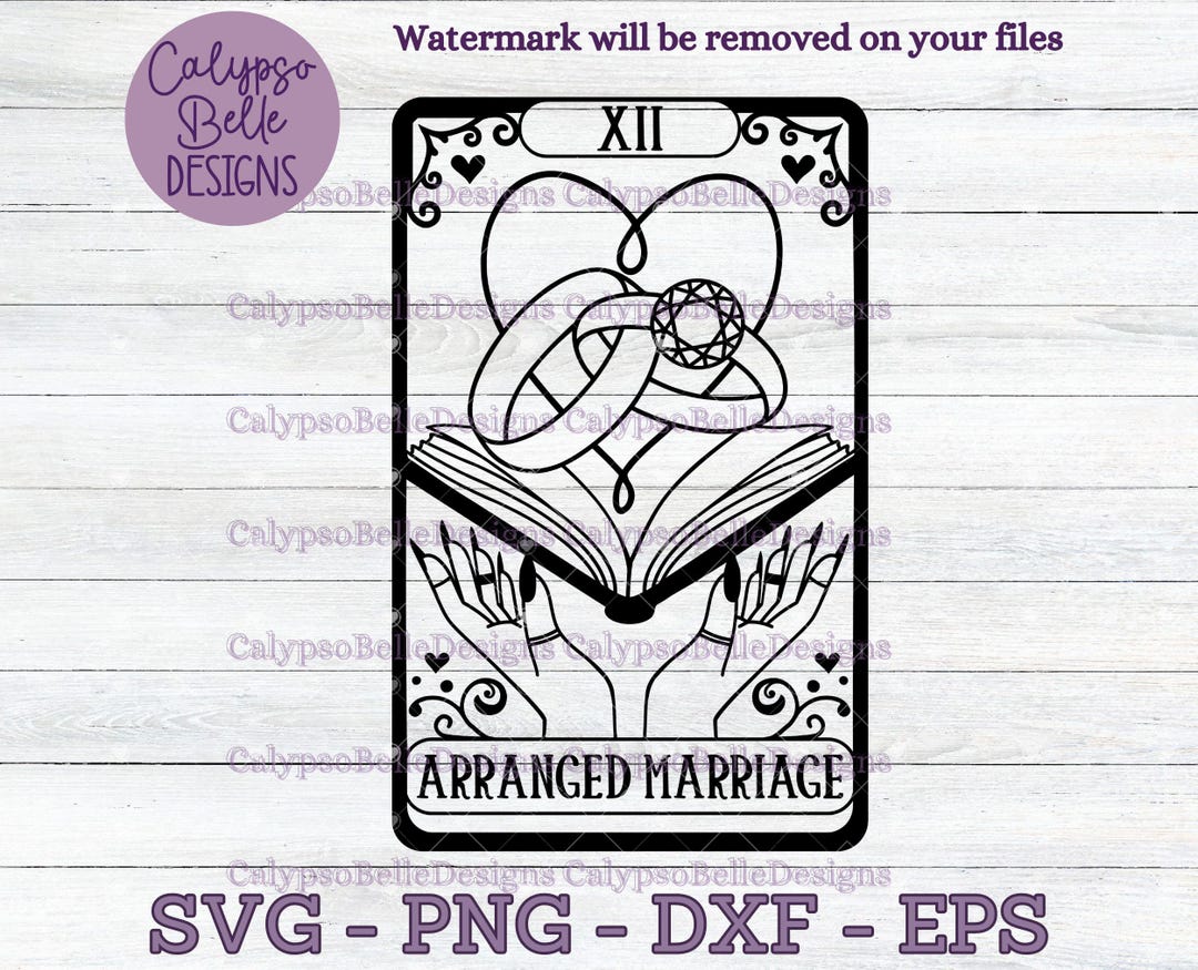 Arranged Marriage Tarot Card SVG PNG: Smut Reader Design (digital ...