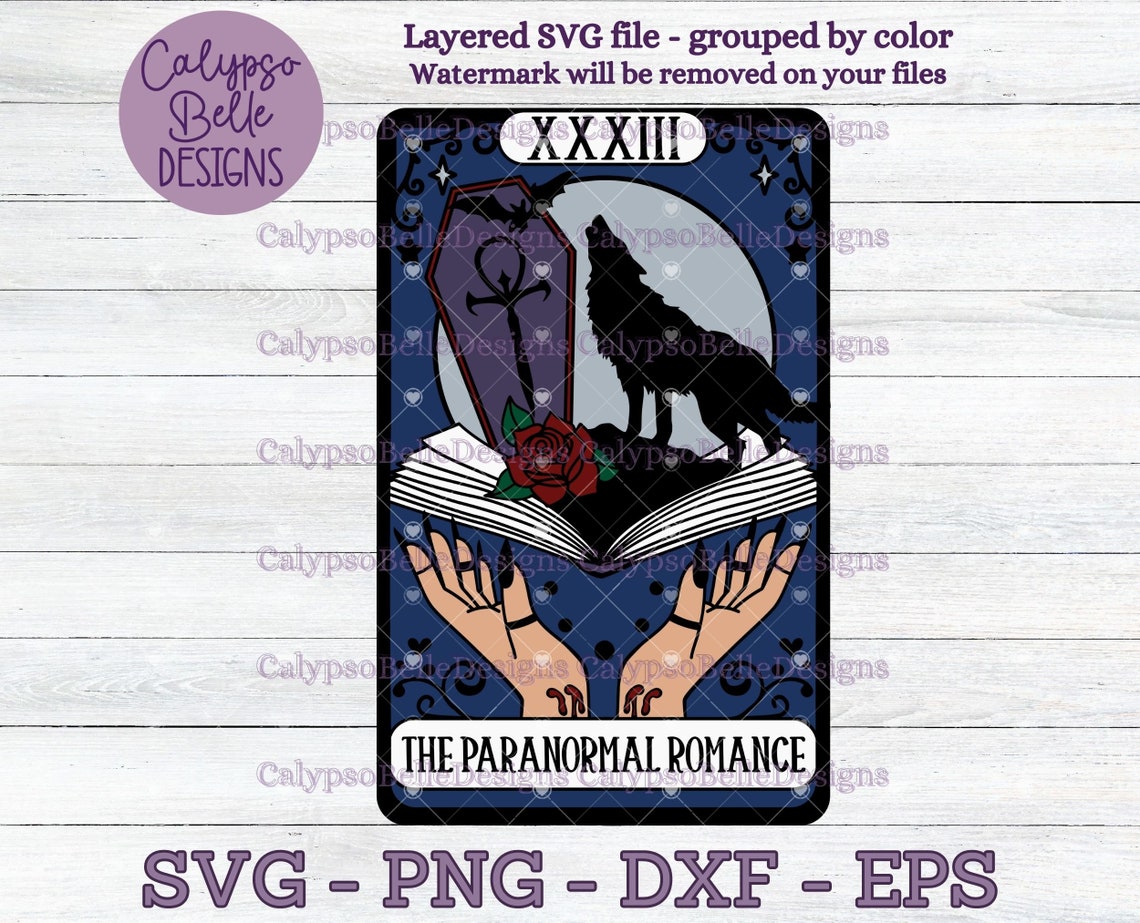 The Paranormal Romance Tarot Card Svg / Romance Book Tropes Svg ...